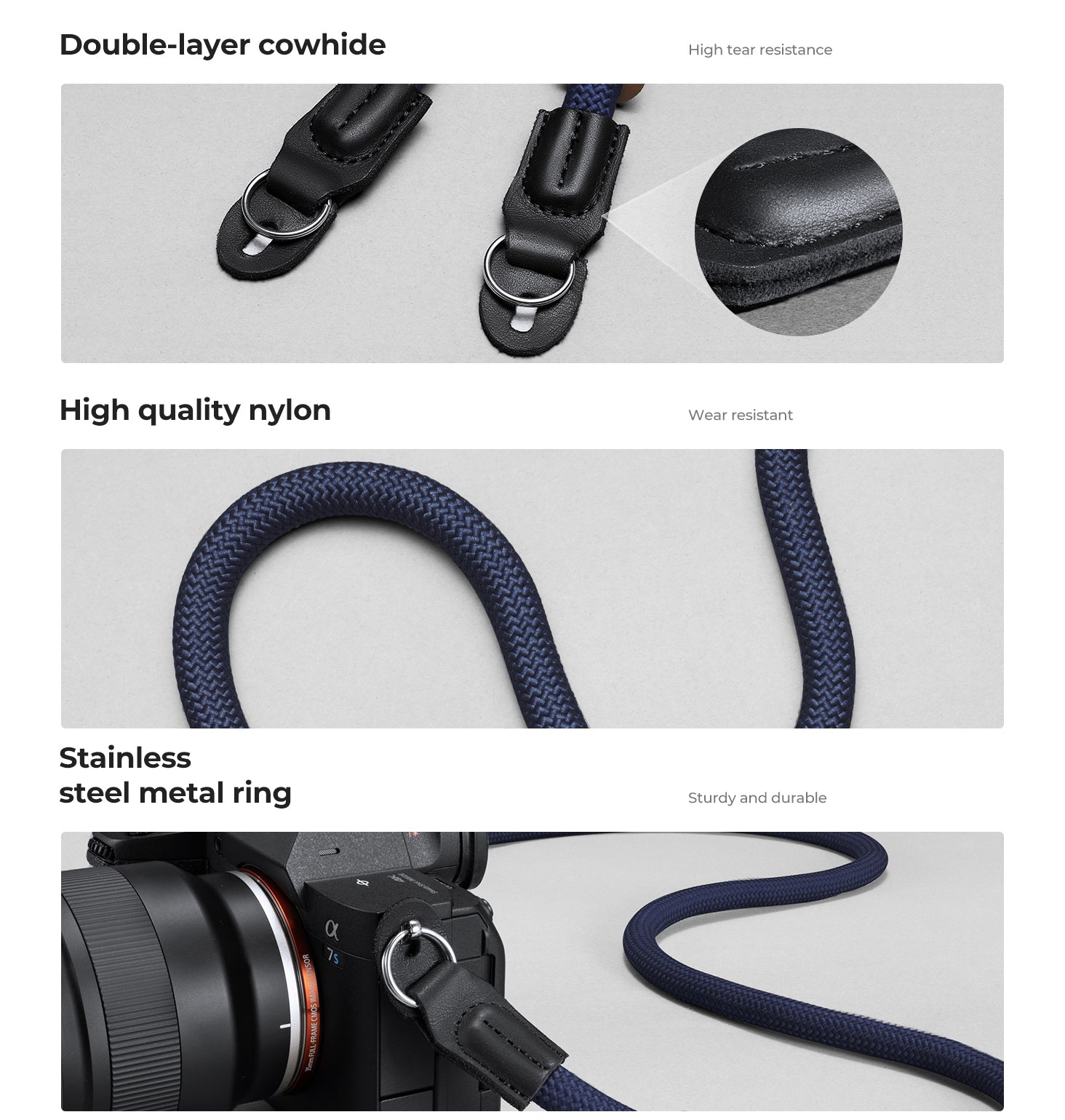 K&F Concept Urban Wander 05 Camera Neck / Shoulder Strap (Deep Blue)