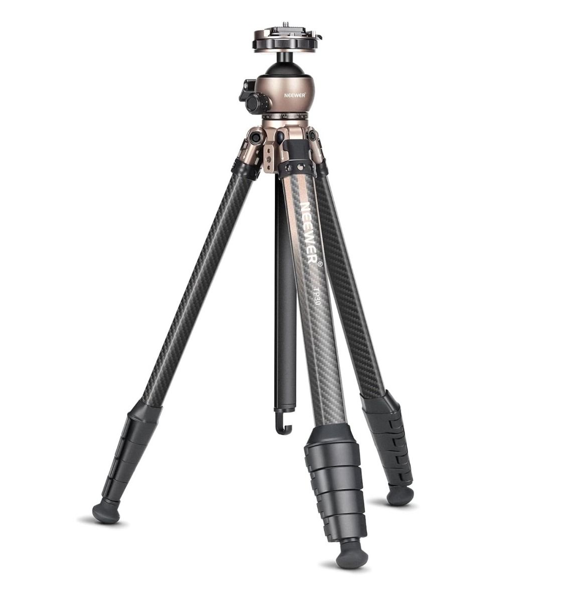 Neewer 63" Carbon Fiber Travel Tripod with 360° Panorama Ball Head