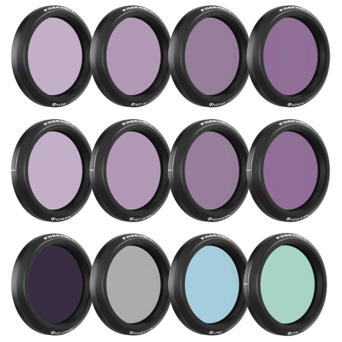 Freewell 12-pack Mega Filter Set for DJI Osmo Action 5 Pro
