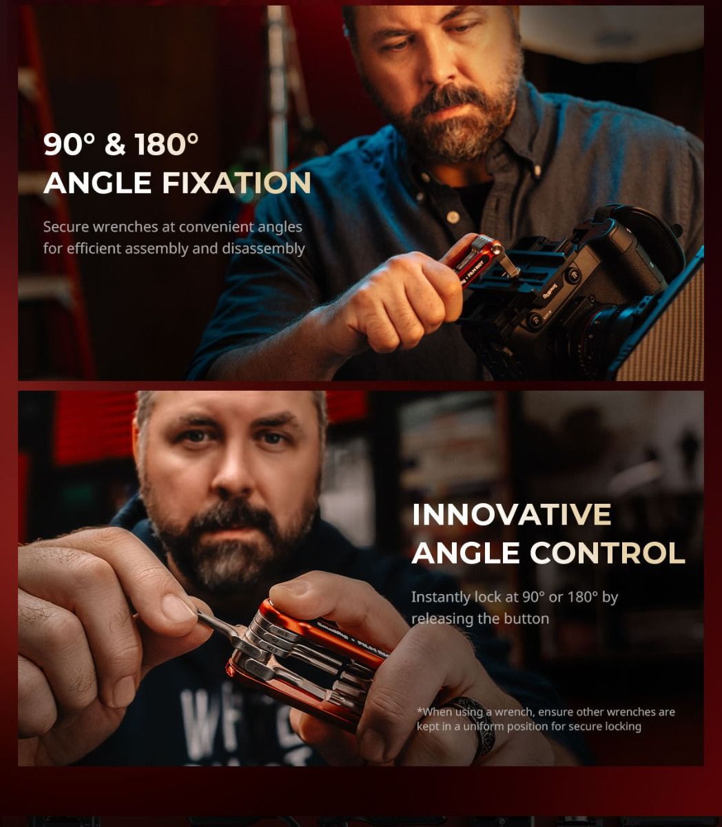 SmallRig x FILM RIOT 10-in-1 Folding Wrench Set with Multiple Angle Po