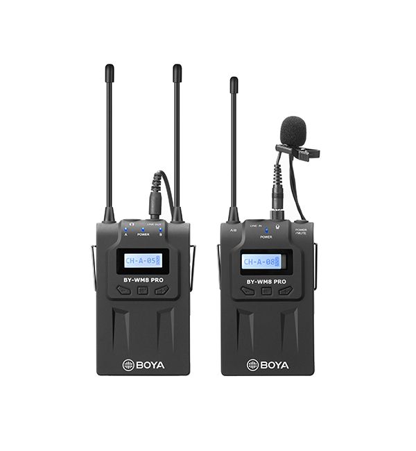 BOYA UHF Dual-Channel Wireless Microphone System (1x TX8 Pro + 1x RX8
