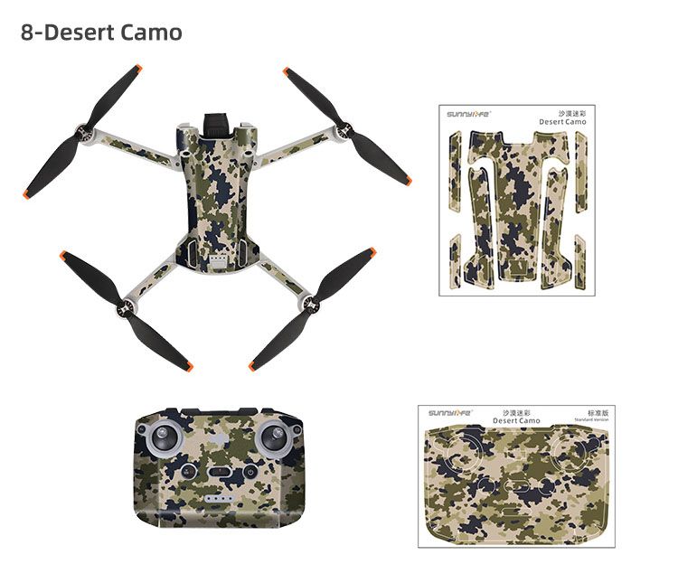 Sunnylife Skin Sticker for DJI Mini 3 Pro (RC-N1 RC Version)(Desert Ca